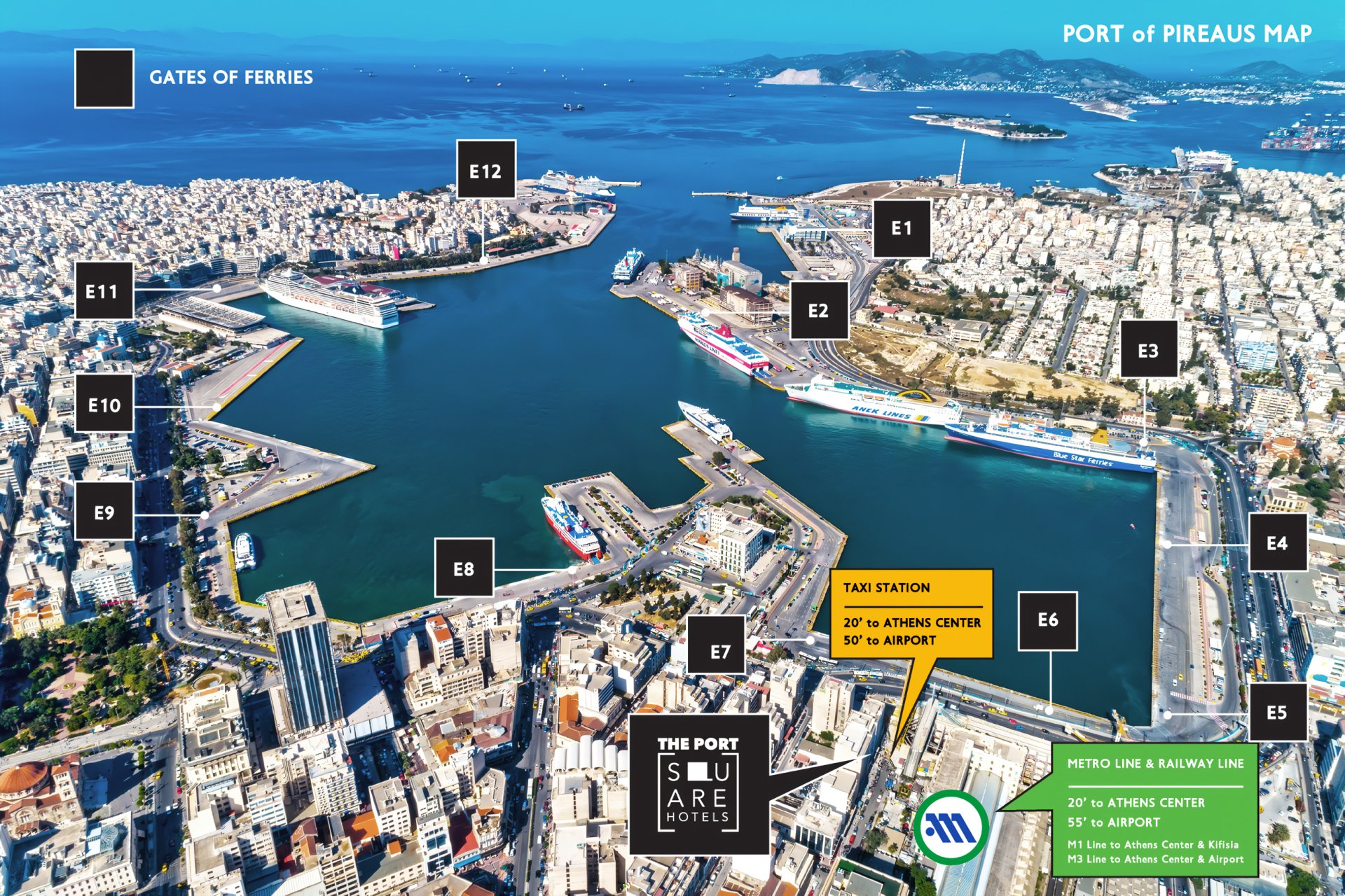 Location & Access | The Port Square Hotels | Piraeus Port